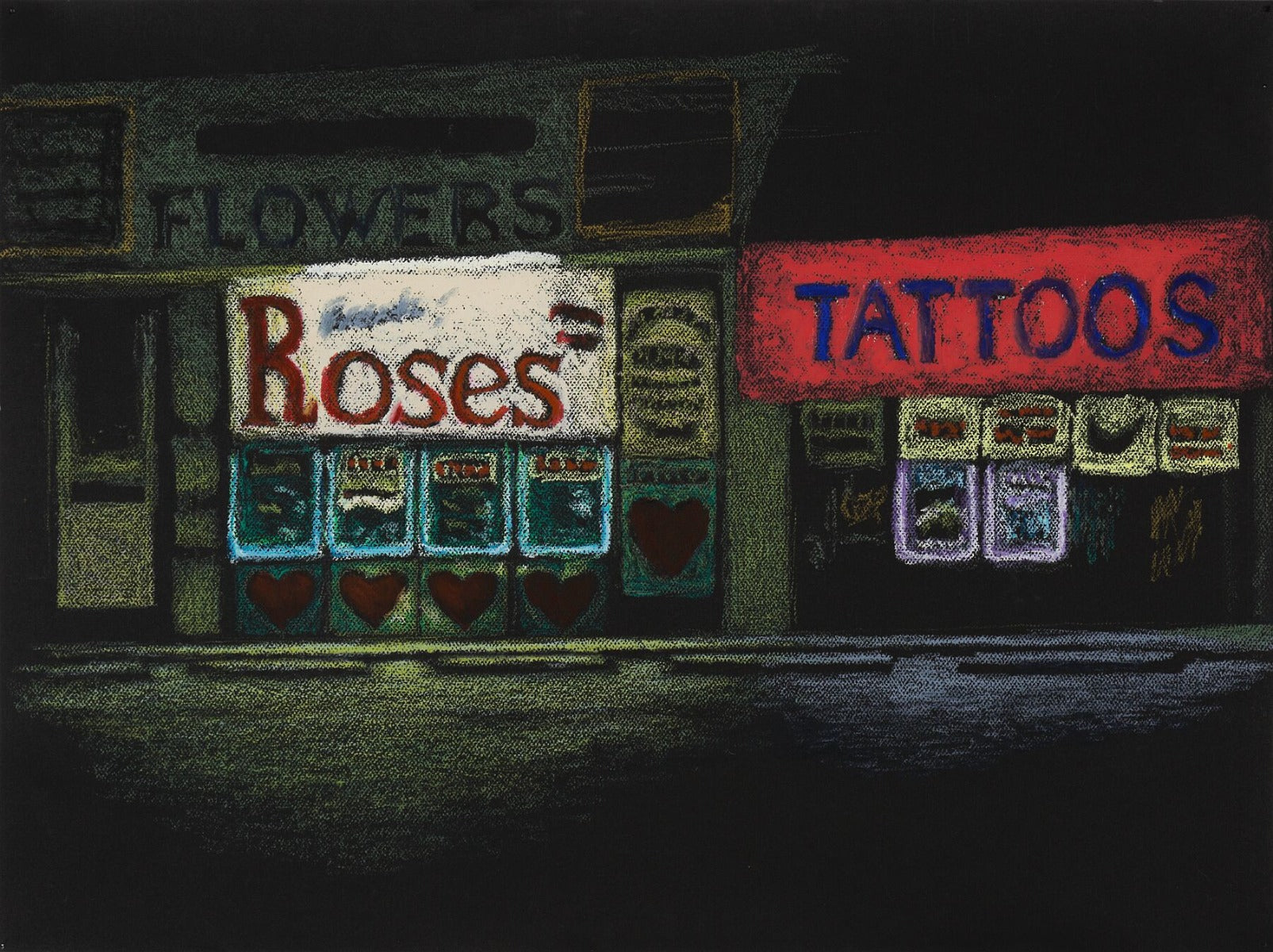 Jane Dickson "Roses and Tattoos" Print