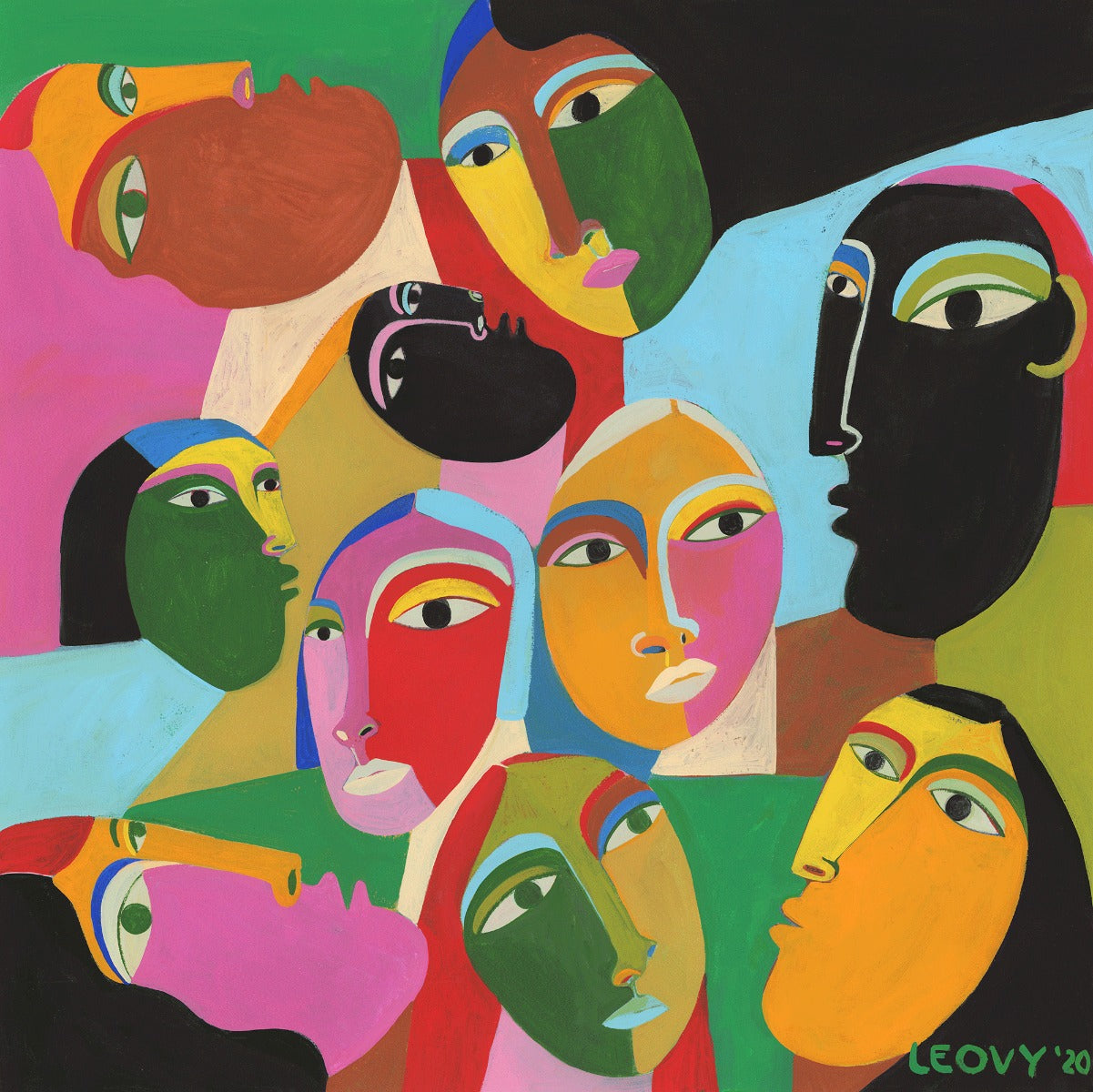 Ana Leovy "Crowd" Print